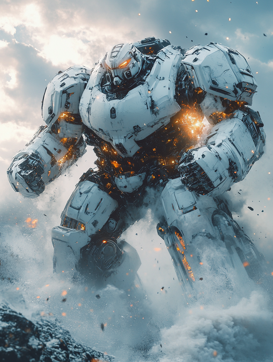 Robot Shooting Rocket Launchers Cinematic Animation | AI Video